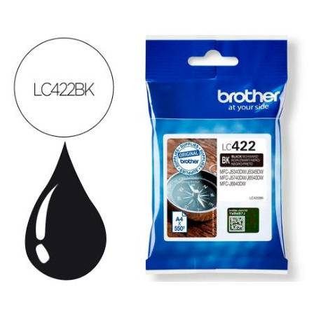 INK-JET BROTHER LC-422BK COLOR NEGRO 550 PAGINAS (165946)